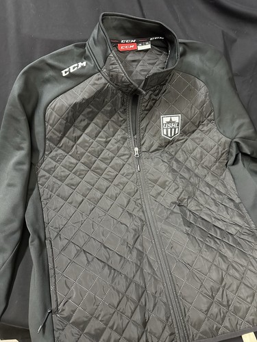 USHL CCM Jacket Men's 2XL Black Quilted Tactical Degree Hockey | eBay