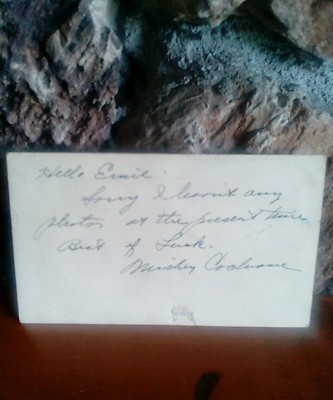 1950's Mickey Cochrane Signed Goverment 5 1/2 x 3 1/2 Postcard Baseball ...