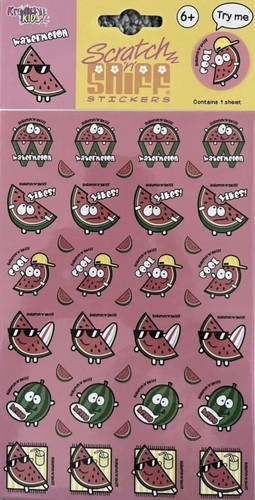 24 x SCENTED FUN KIDS SCRATCH AND SNIFF STICKERS PARTY BAG FILLERS ...