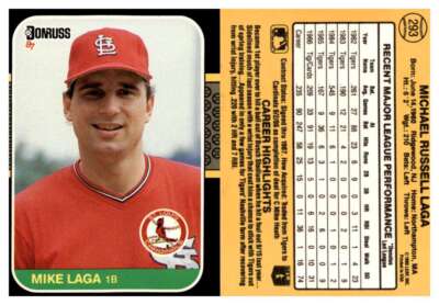 1987 Donruss #293 Mike Laga ID:45447 | eBay