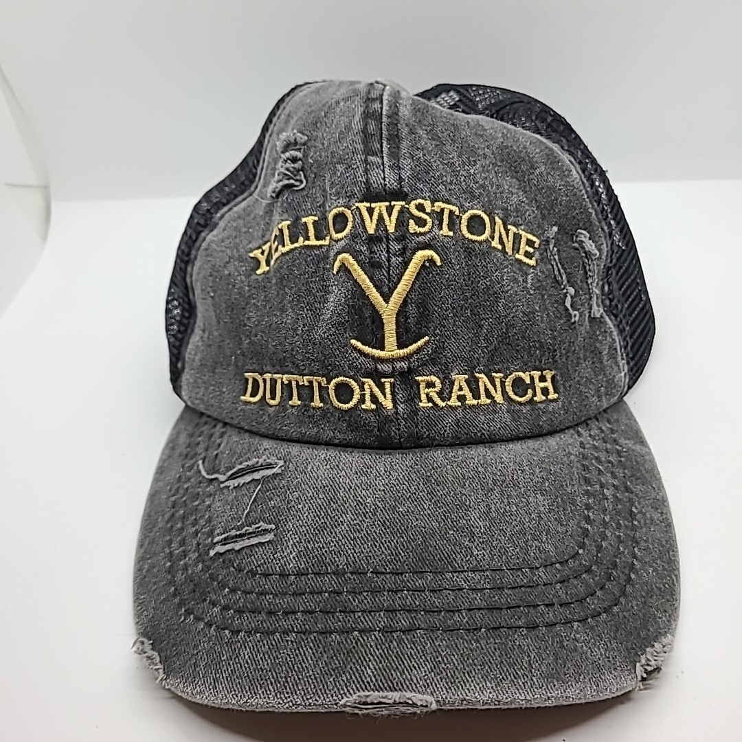Yellowstone Dutton Ranch Black Baseball Cap Distresse… - Gem