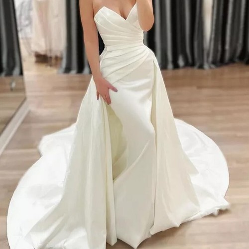 Satin Detachable Skirt Wedding Removable Train for Dress Bridal Gown ...