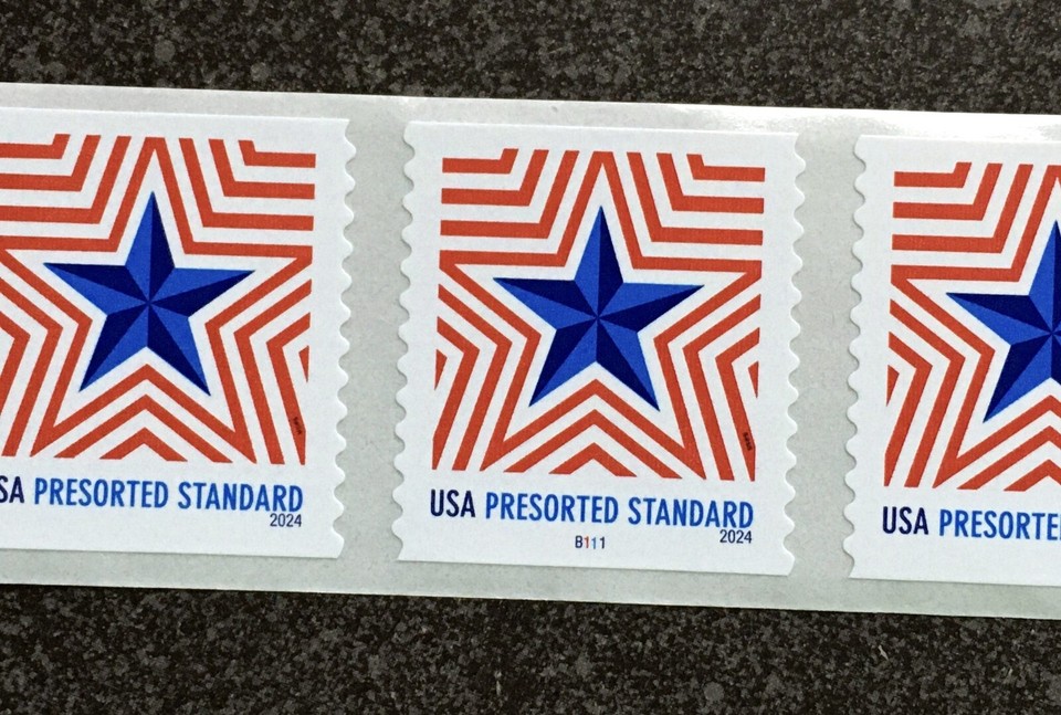2024USA #5832 10c Radiant Star Presorted Standard - PNC Strip or 5 Mint ...