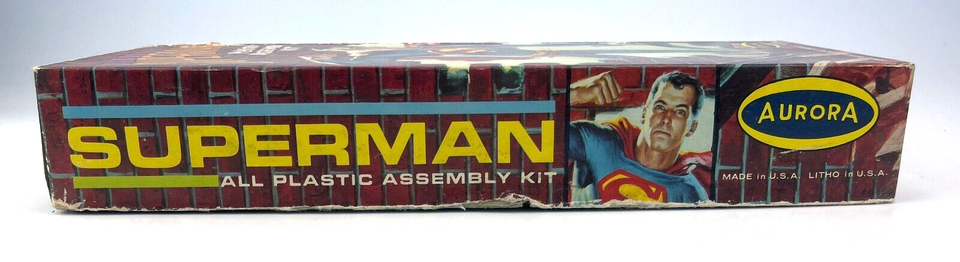 Vintage Original 1964 Aurora Superman Plastic Model Kit 462-98 Box ...