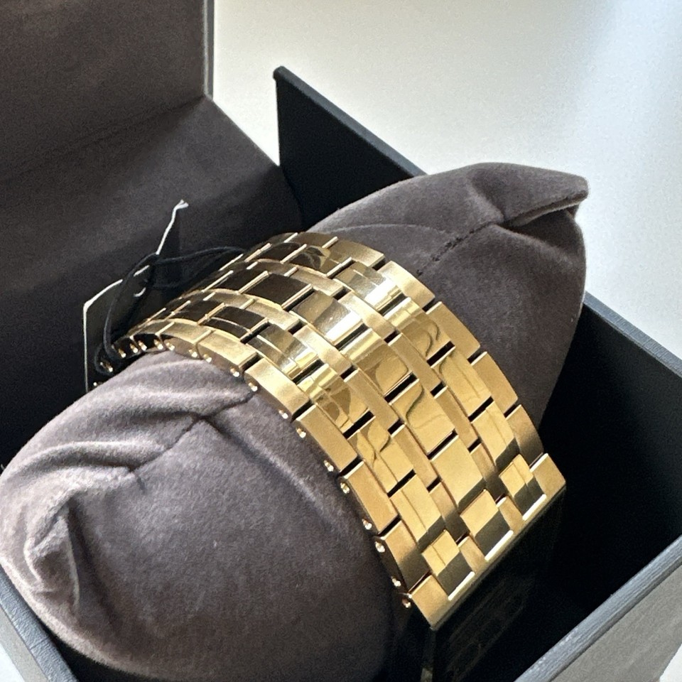 Bulova Men's Quadra Modern Quartz Gold Gemmed Stainless Steel Watch 30 ...