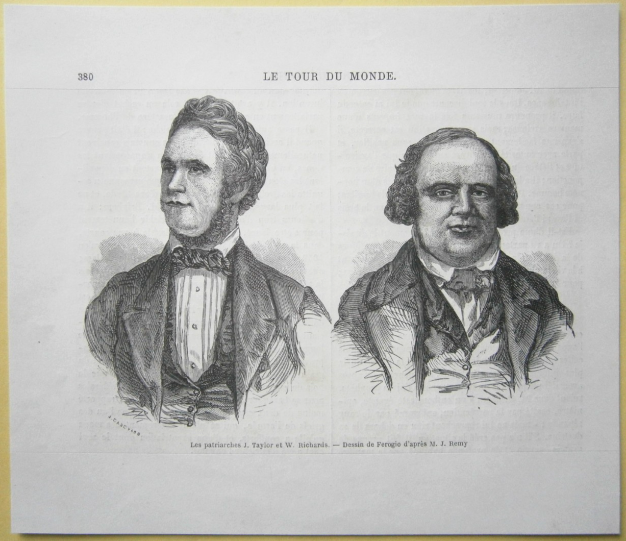 1862 print MORMONS: JOHN TAYLOR & WILLARD RICHARDS, #380 | eBay