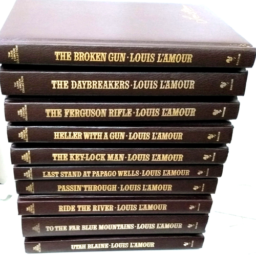 Lot of 10 Louis L'Amour Leatherette Books The Broken Gun, The ...