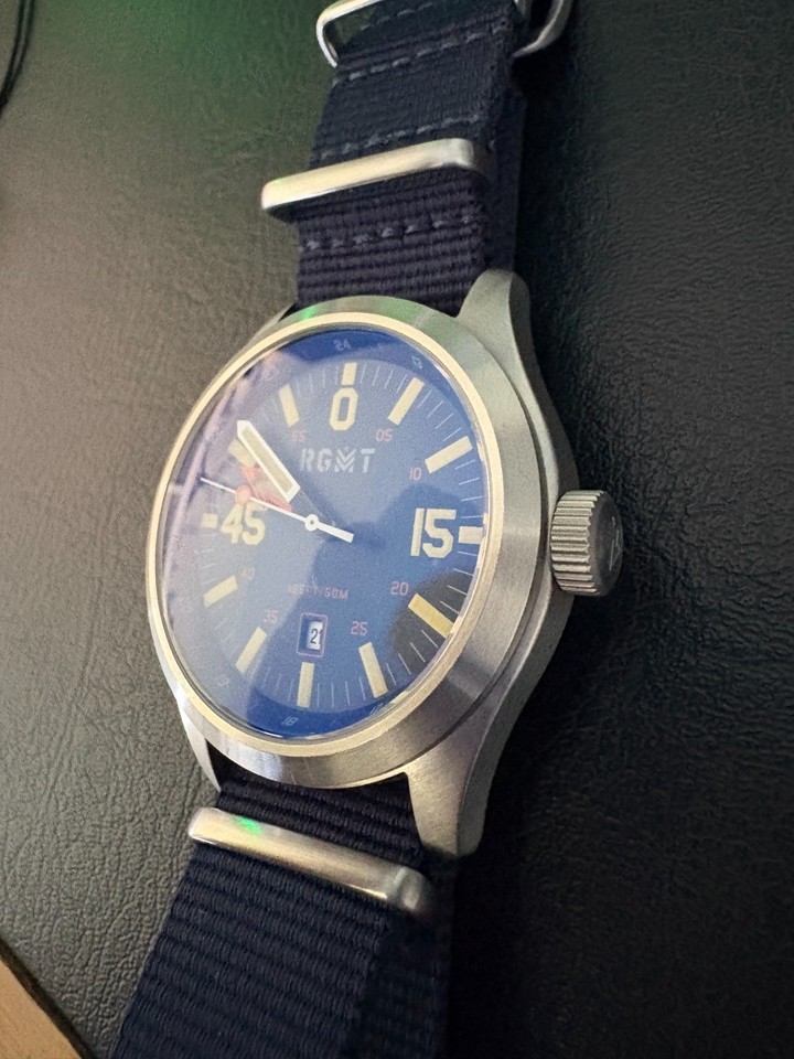 RGMT Locust Compass Tactical Watch | Blue Dial | NATO & Leather Straps ...