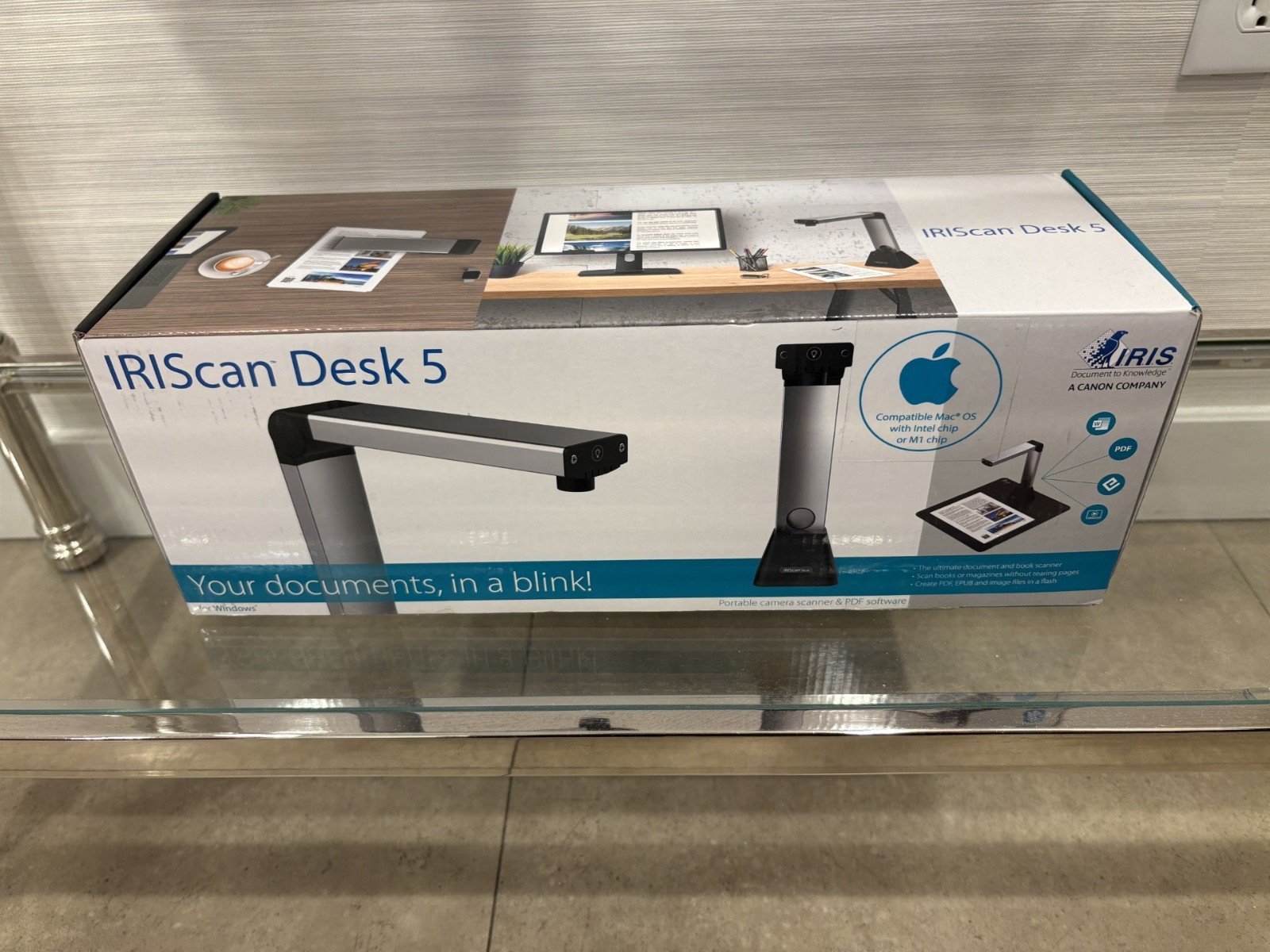 IRIScan Desk 5-Document Scanner,Auto-Flatten & Deskew Tech, 12MP Camera ...