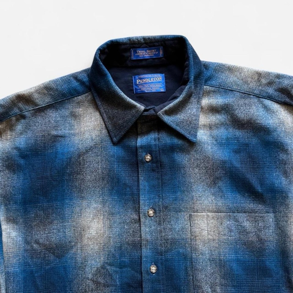 Pendleton Mens Plaid Elbow Patches Trail Shirt Large Long Sleeve Button ...