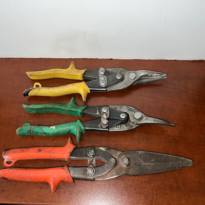 Vintage Lot of 3 WISS M2, M3, M-300, Shears Tin Snips Sheet Metal Duct ...