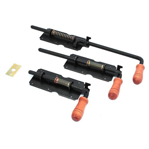 Spring Loaded Drop Bolt with Knob Black Shed Door Latch Gate Bolt | eBay UK