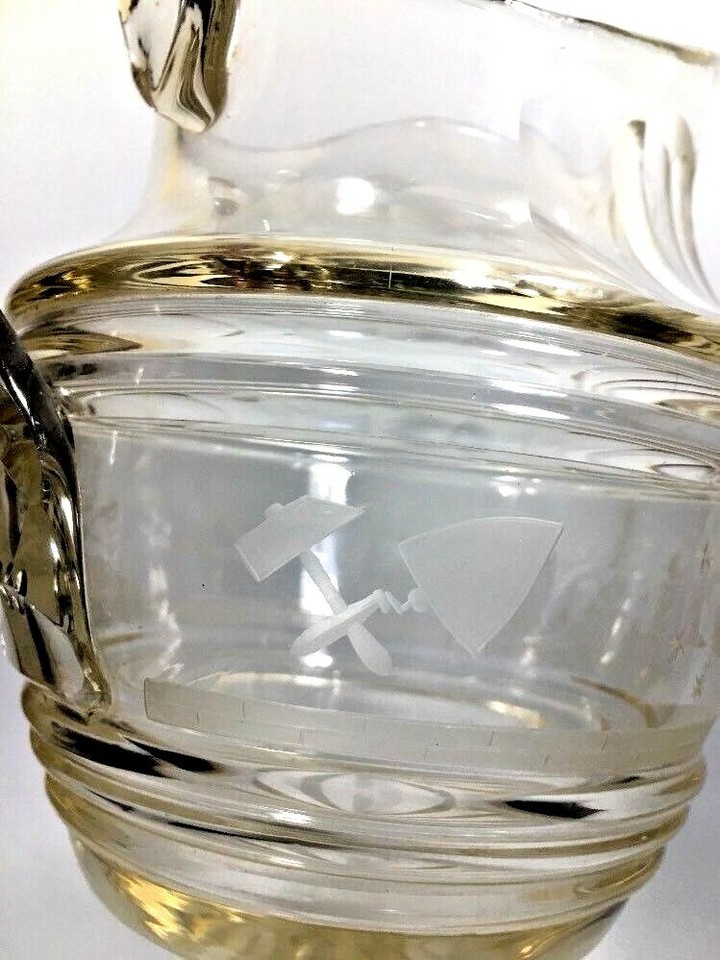 Vintage Engraved Masonic Symbols Victorian Water Pitcher | eBay