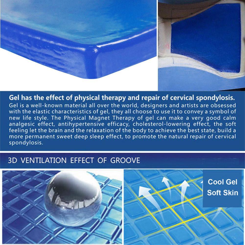 Motorcycle Seat Gel Pad Shock Absorption Mat Soft Cushion Blue ...