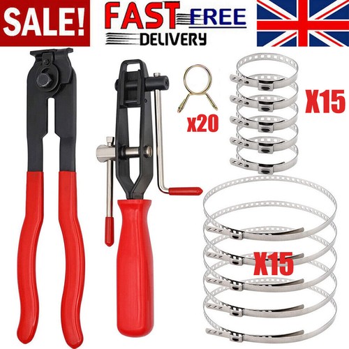 52Pcs Universal CV Boot Clips Kit Stainless Steel CV Joint Crimp Clamp ...