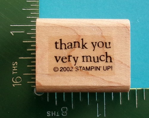 Stampin Up THANK YOU VERY MUCH Saying Rubber Stamp | eBay