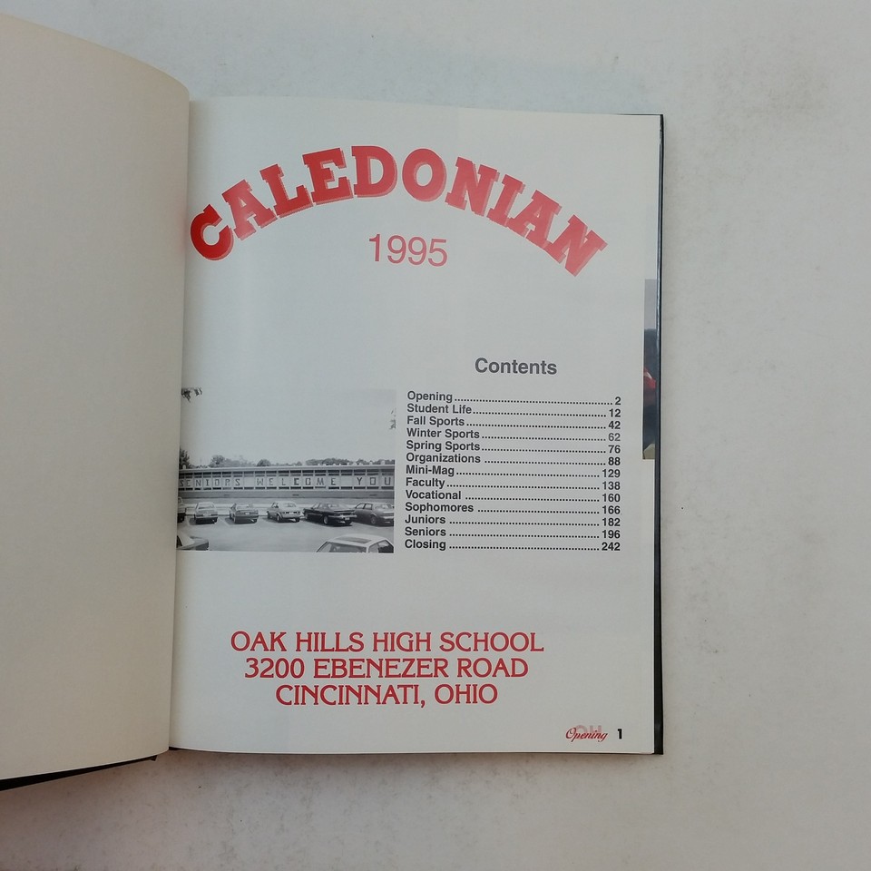 YEARBOOK 1995 Caledonian Oak Hills High School Cincinnati Ohio | eBay