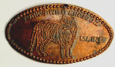 YORK'S WILD KINGDOM Pressed Penny ~ York Beach Maine TIGER | eBay UK