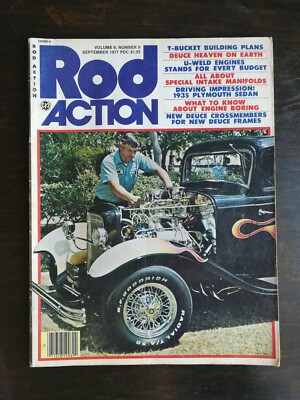 Rod Action Magazine September 1977 - 1935 Plymouth Sedan - 1940 Lowboy ...