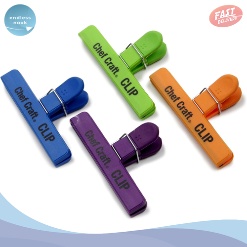 4 Pack Large Bag Clips Chip Snack Seal Clamps Food Storage Clips ...