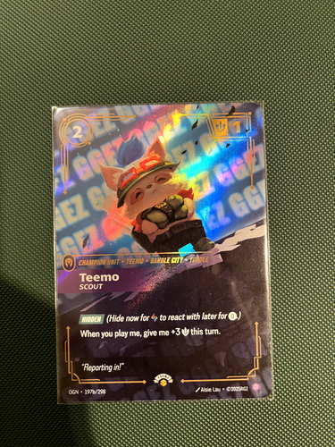 Riftbound TCG–Teemo “GGEZ” Scout Nexus Night Promo – Rare Promo – 197b ...
