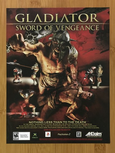 Gladiator: Sword of Vengeance PS2 Xbox 2003 Print Ad/Poster Official ...