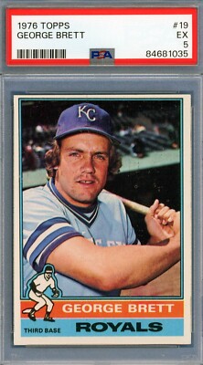 1976 Topps # 19 George Brett HOF PSA 5 EX Royals (84681035) | eBay
