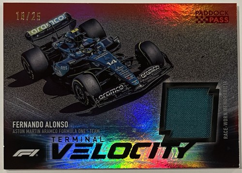 2024 Topps Paddock Pass F1 Fernando Alonso Terminal Velocity Relic ...