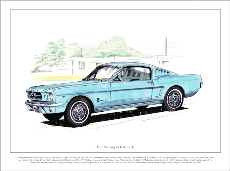 Classic Mustang Drawings 65 Mustang Fastback By Xero, Mustang,