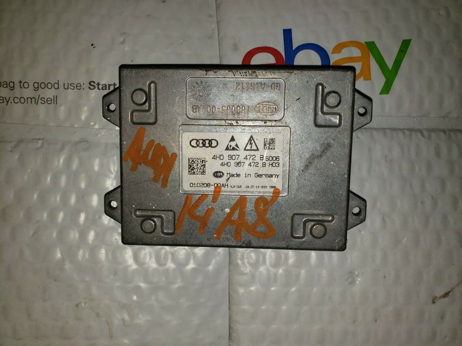 2014 14 AUDI A8 LED HID XENON HEADLIGHT MODULE OEM 4H0907472B 4H0 907 ...