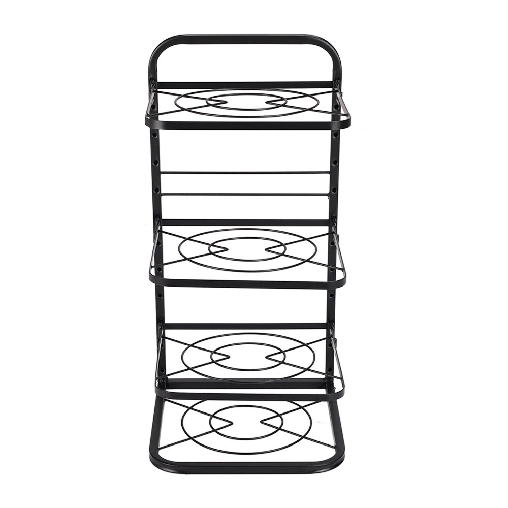 4 Tier Metal Pan Stand Saucepan Pot Rack Kitchen Storage Organiser ...