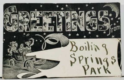 Boiling Springs Park Pennsylvania Large Letter Night Oakville 1907 ...