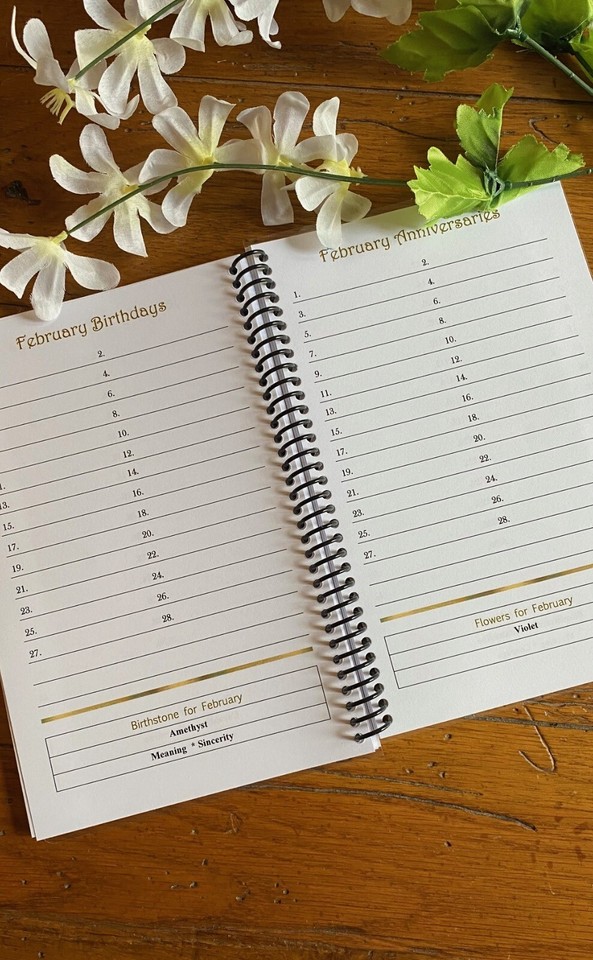 ADDRESS BOOK Telephone BIRTHDAY ANNIVERSARY ORGANIZER Personalized Free ...