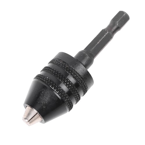 1/4" Keyless Drill Bit Chuck Hex Shank Adapter Converter Quick Change 0 ...