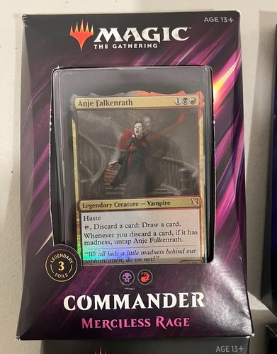 2019 MTG COMMANDER DECK SET /4 MERCILESS RAGE FACELESS MENACE PRIMAL ...