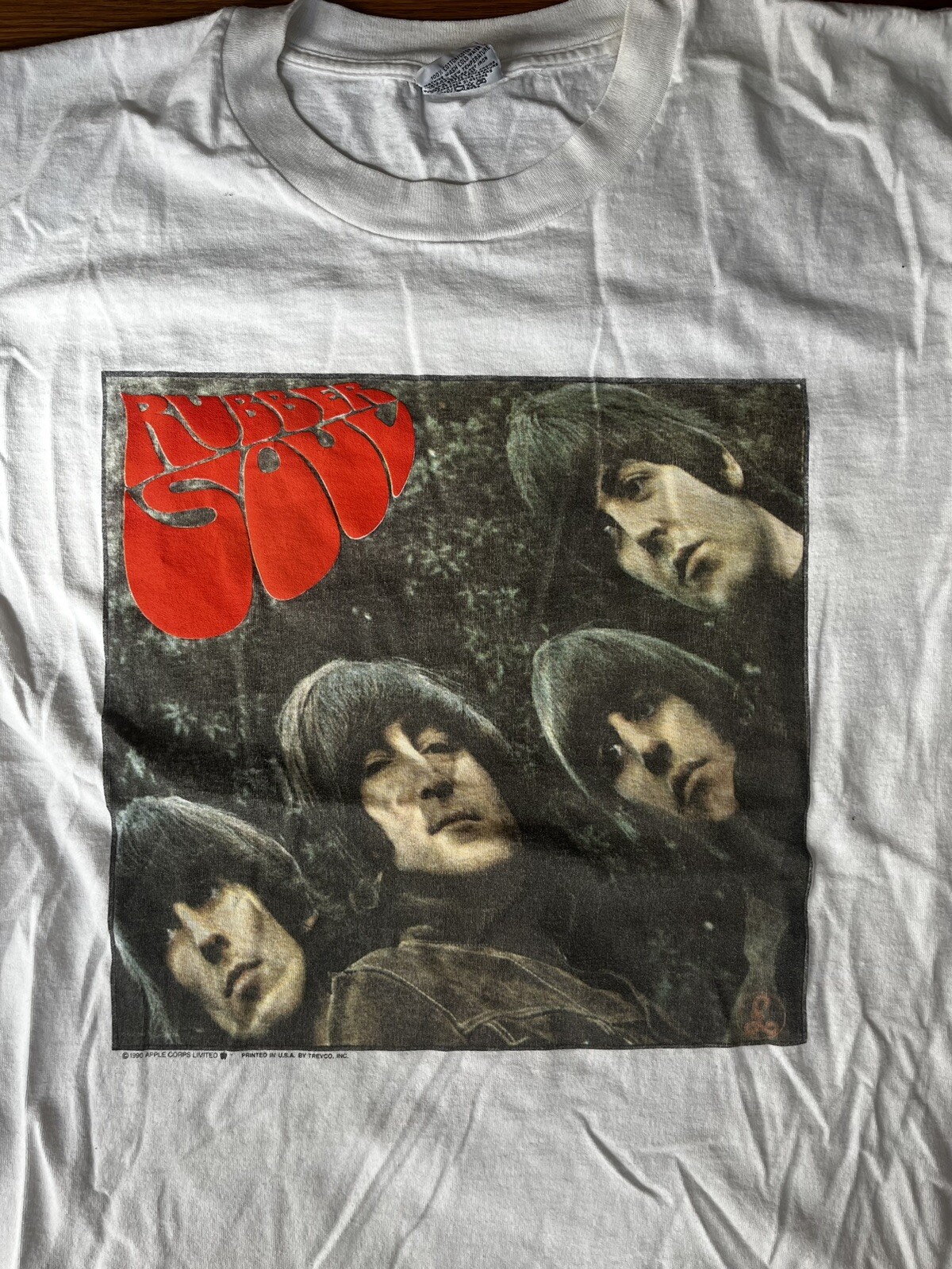 Rare vintage 1990 The Beatles Rubber Soul Album T Shi… - Gem