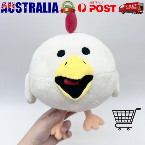 Game Chicken Gun Plush Doll 10'' White Flying Chicken Funny Stuffed ...