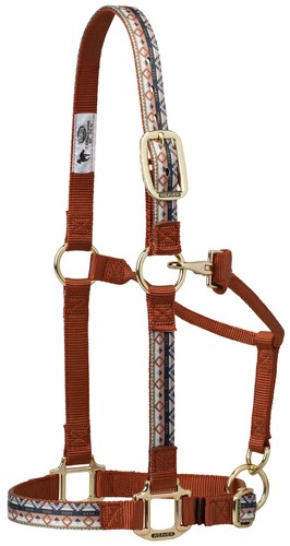 Weaver Leather Adjustable Patterned Nylon Horse Halter,Medium, Trekking ...