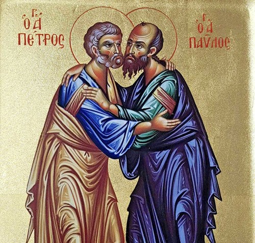 Ikone Apostel Petrus u. Paulus Peter Paul Pavel Icon Ikona Ikonen ...