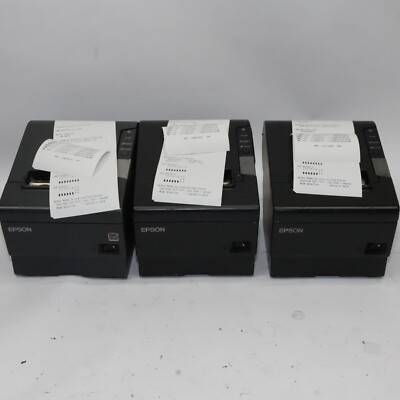 LOT-3 EPSON TM-T88V M244A POS THERMAL RECEIPT PRINTER T4-E12 | eBay