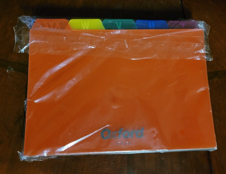 73154 Oxford Poly Index Card Dividers A-Z Guides 4" x 6" Durable 1/5 ...