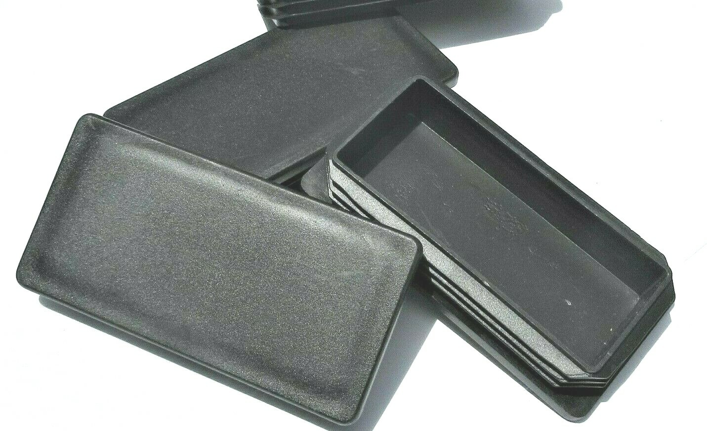 2" x 4" Rectangular Tubing Plug–Black HDPE End Cap Insert -Fits 8–12 Ga ...