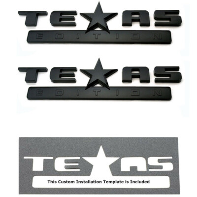 2PC 3D TEXAS EDITION EMBLEM For GM CHEVY SILVERADO SIERRA TRUCK ...