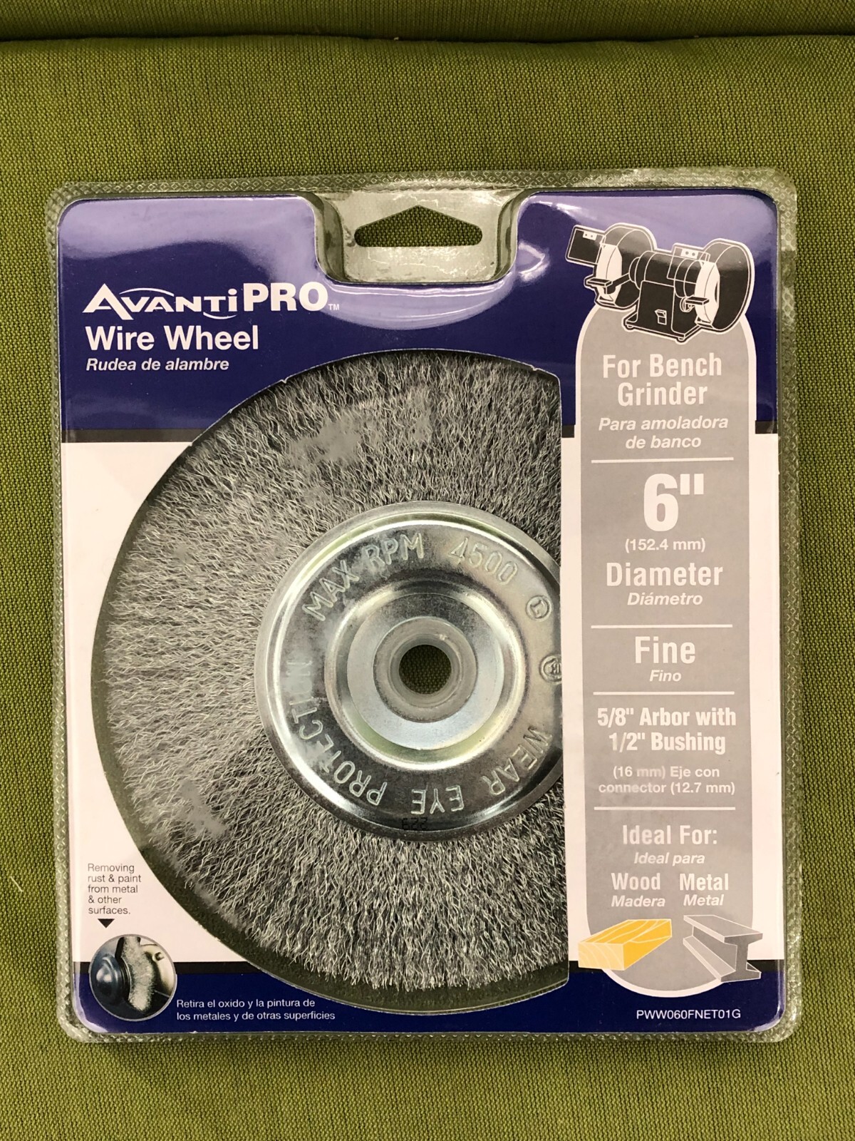 Avanti Pro 6 In. Fine Bench Wire Wheel PWW060FNET01G for sale online | eBay