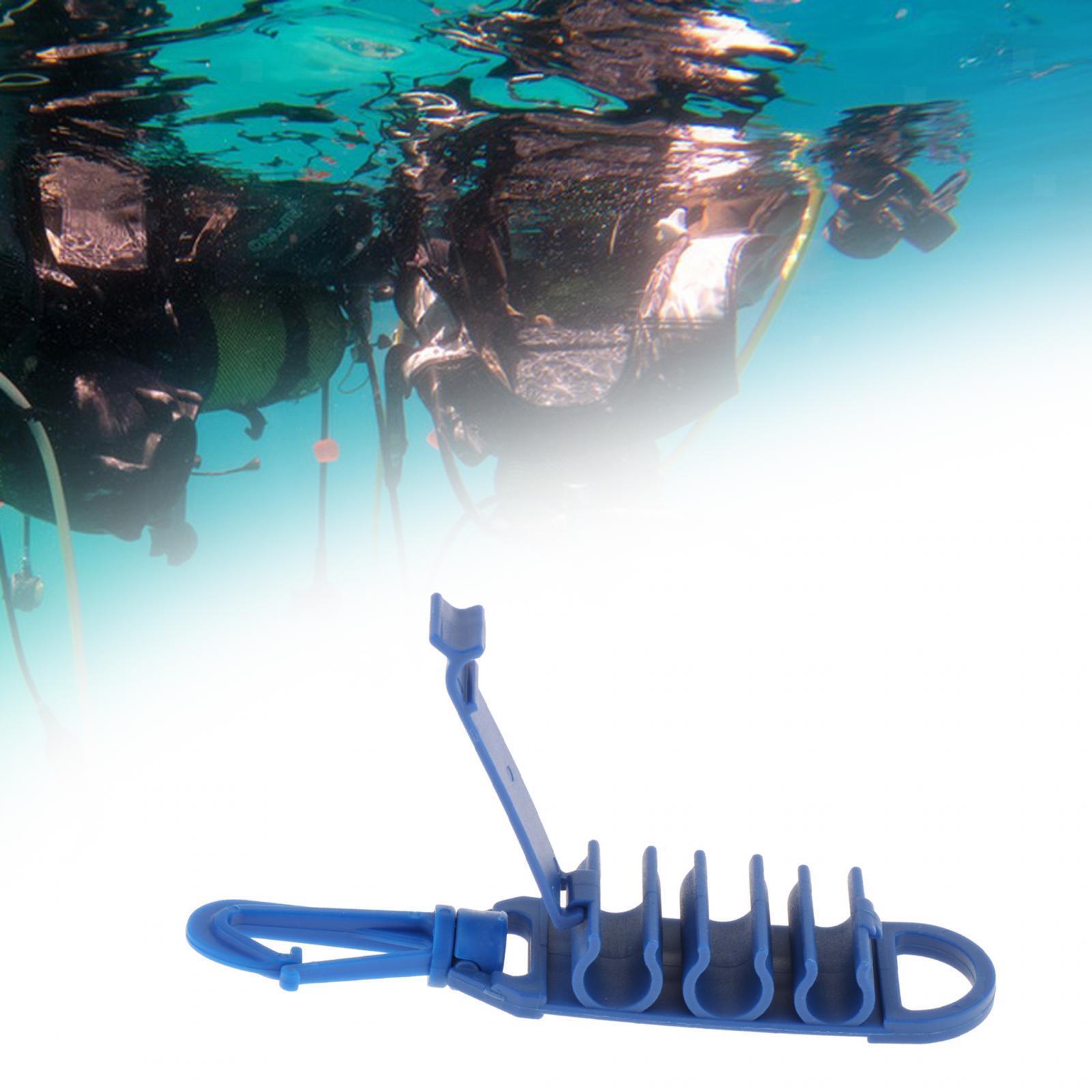 Scuba Diving Hose Holder Clip Easy to Use Durable Triple BCD Dive Hose ...