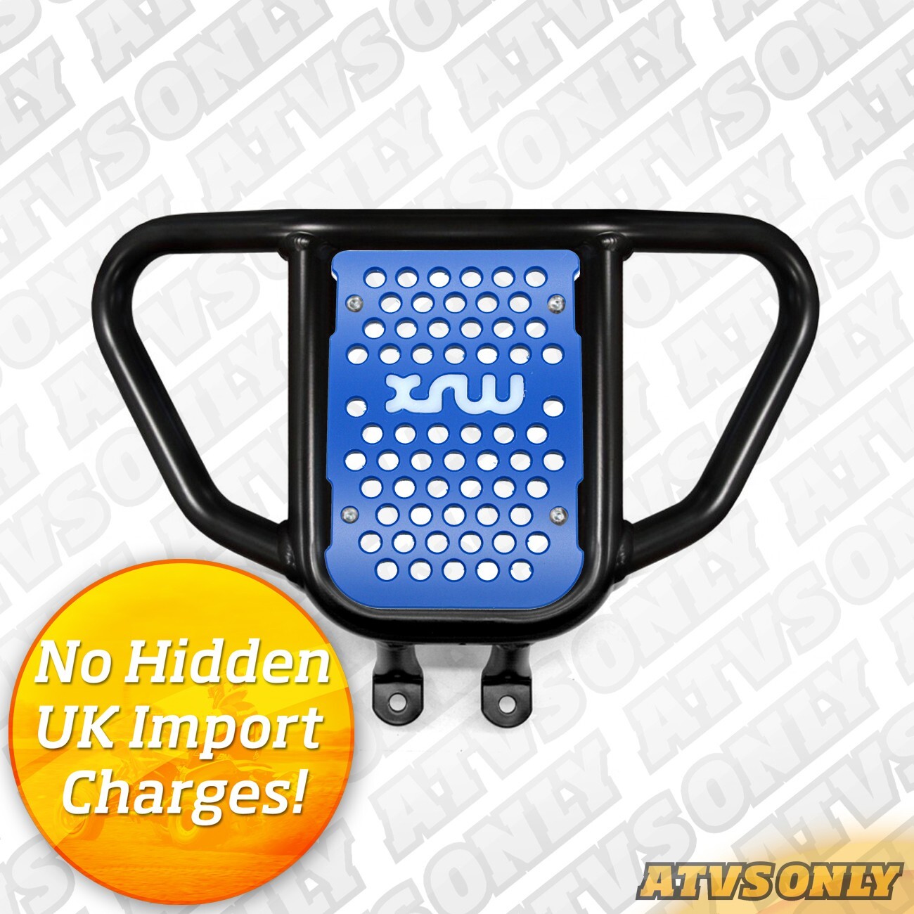 Raptor 700 Front Bumper Black Drilled Grill Blue PHD Infill 2006-2023 ...