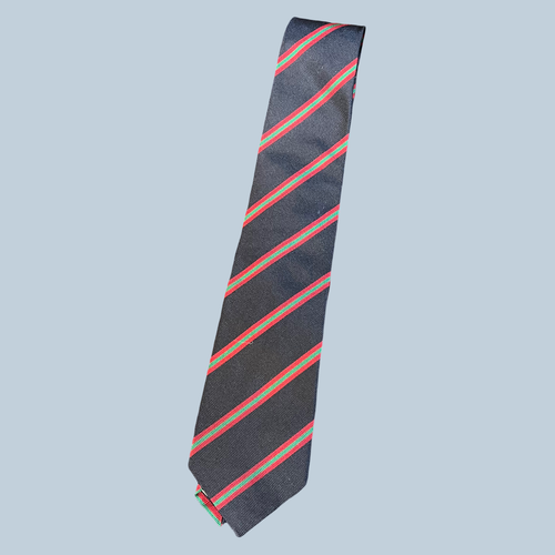 Vintage Ben Silver Multi-Color Striped Tie 100% Silk Navy Red Green | eBay
