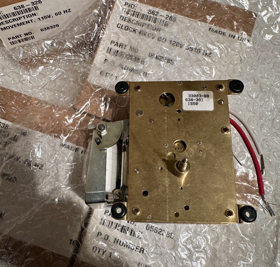 Simplex Synchron Clock Movement 638326 & Receiver 0562285 Lot New In ...