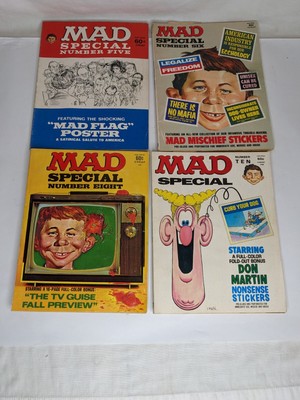 Mad Magazine Special Number Five, Six, Eight, and Ten w/ Stickers ...