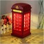Red London Telephone Booth Night Light Bedside LED Table Lamp USB ...